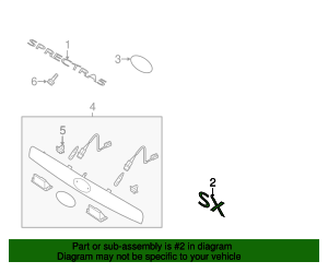 86312-2F500 - Nameplate 2007-2009 Kia | Kia.Parts Store