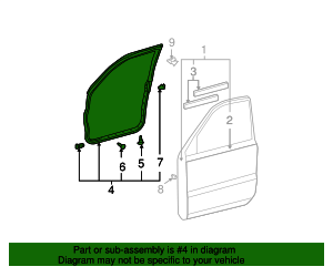 2004-2009 Lexus Weatherstrip 67862-0E020 | OEM Parts Online