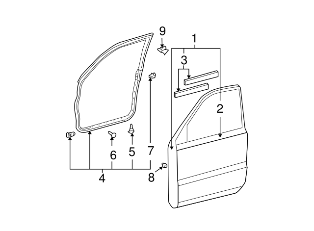 67112-0E010 - Door Outer Panel 2004-2009 Lexus | AutoNationParts.com