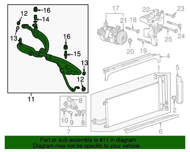 2017-2019 GM A/C Refrigerant Suction Hose 84459870 | TascaParts.com
