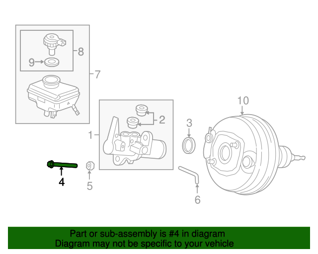 WHT-003-382-A - Master Cylinder Mount Bolt 2007-2023 Audi | Audi OEM Parts