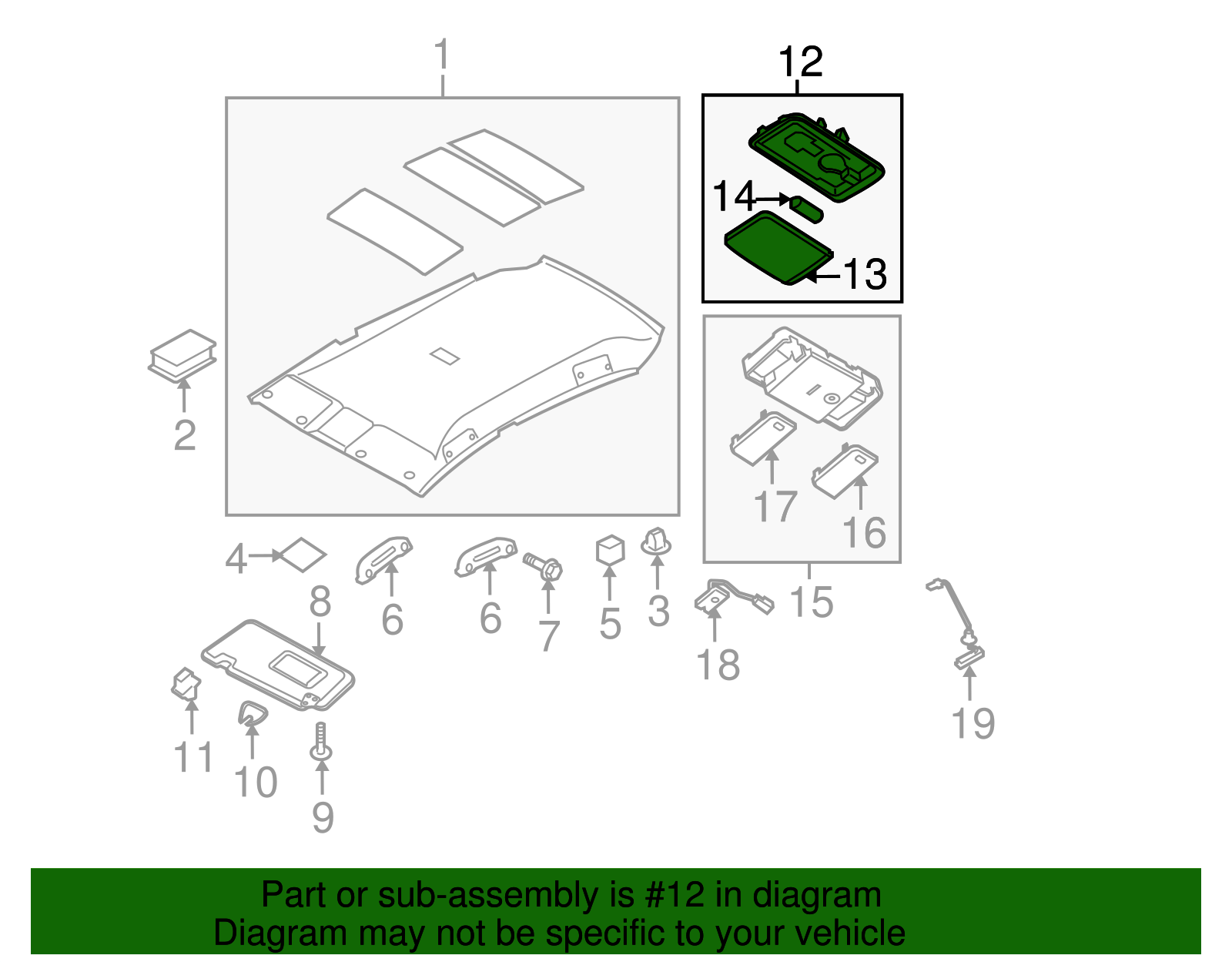 2007-2012 Nissan Versa Dome Lamp Assembly 26410-EL00A | OEM Parts Online