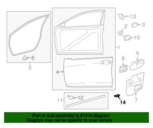 58745-06020 - Protector - 2015-2017 Toyota Camry | OEM Genuine Toyota Parts