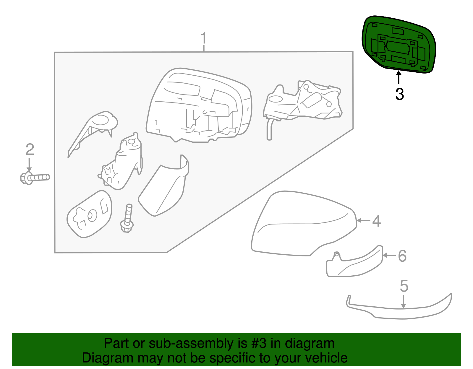 91039AL03A - High-Quality Door Mirror Glass for 2015-2017 Subaru ...