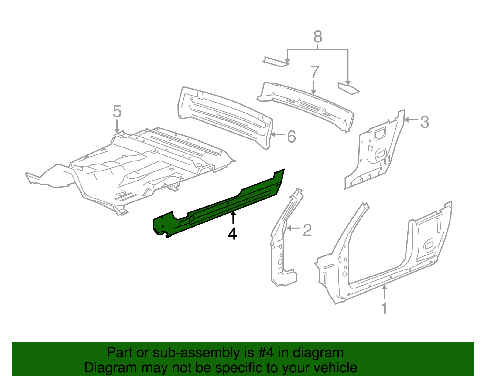 2003-2006 Chevrolet SSR Panel 15261804 | QuirkParts
