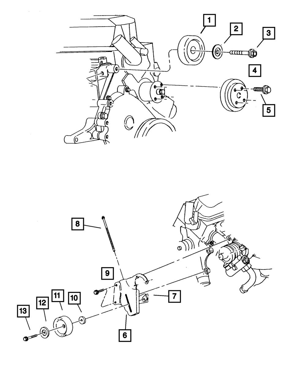 2001-2002 Mopar Idler Pulley 53010230AC | Mopar.com National eStore