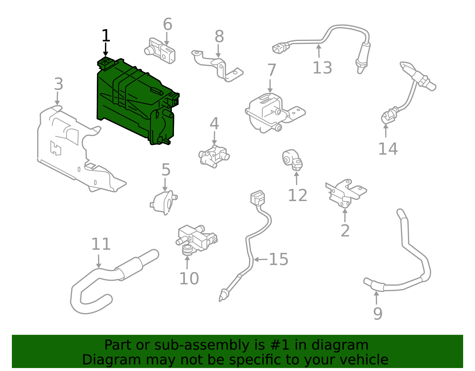 2019-2020 Nissan Vapor Canister 14950-6MM0A | Temecula Nissan Parts