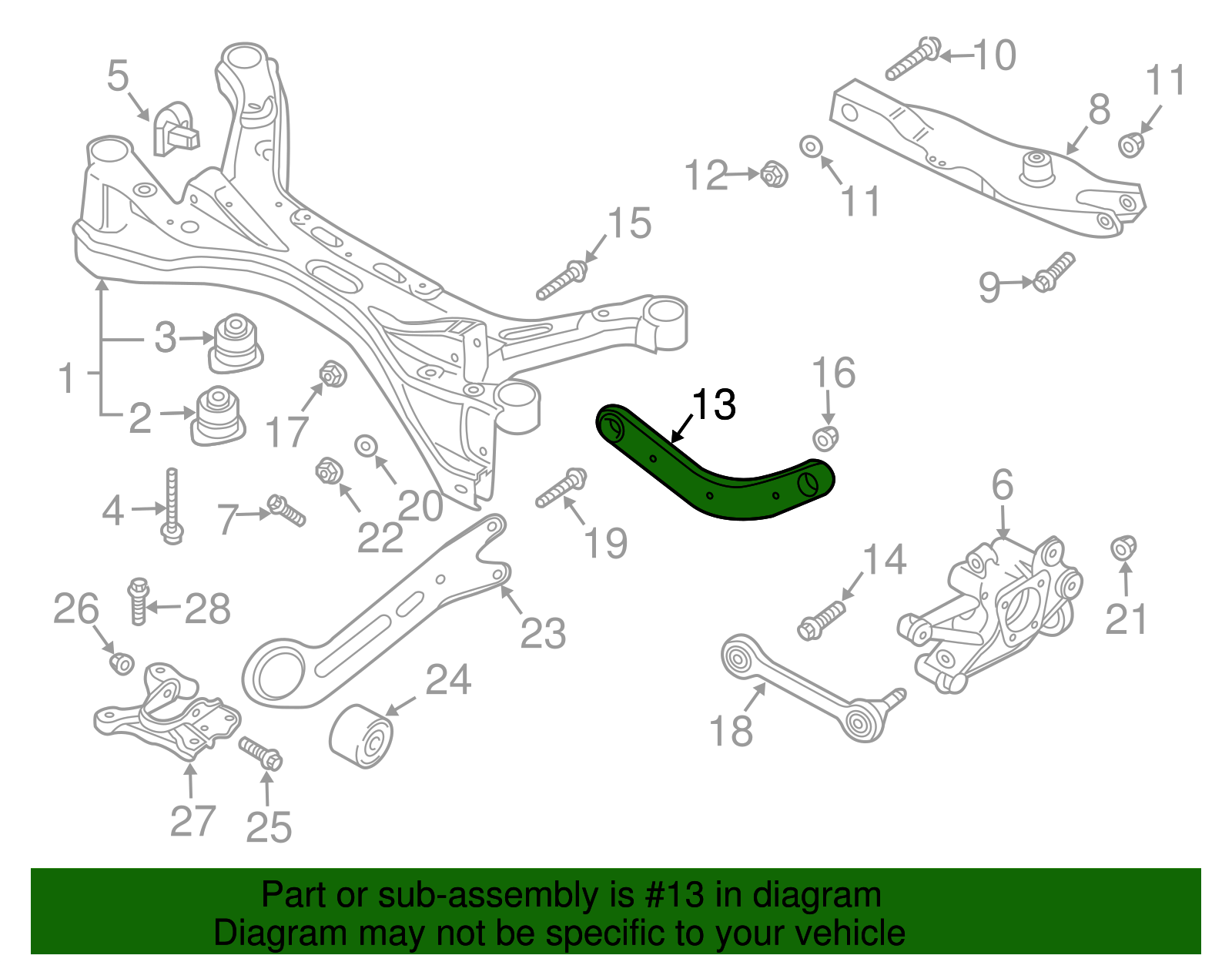 32021925 - 2003-2011 Saab 9-3 - Cross Stay Arm | Order Euro Parts