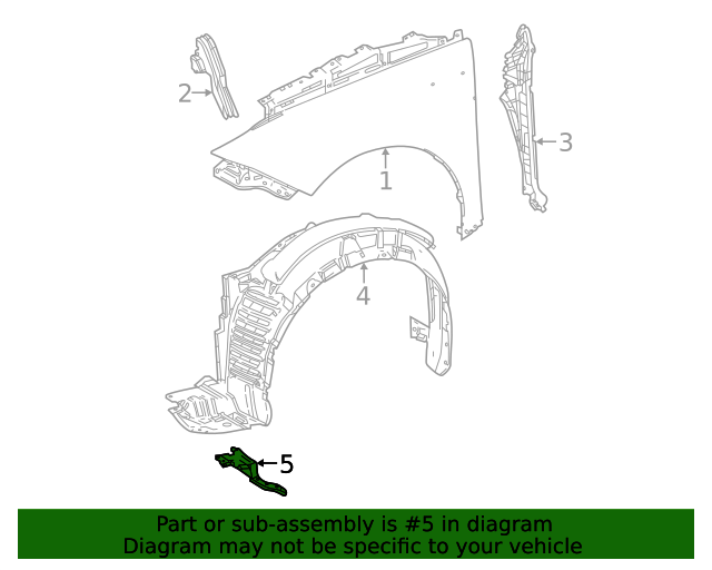 2016-2020 Toyota Mirai Wheel Arch Molding 53851-62020 | Toyota Parts
