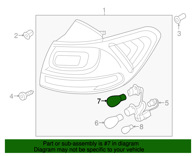 1995-2021 Kia OEM NEW 1995-20 Kia Optima Rio Left Right Rear Sedona ...