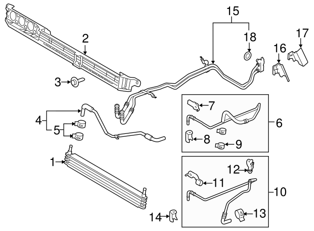 2017-2020 Ford F-150 Automatic Transmission Oil Cooler Hose Assembly ...