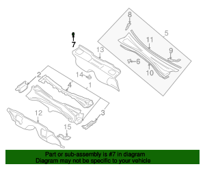 91167AA000 - Cowl Grille Clip - 1990-2009 Subaru | World OEM Parts Subaru