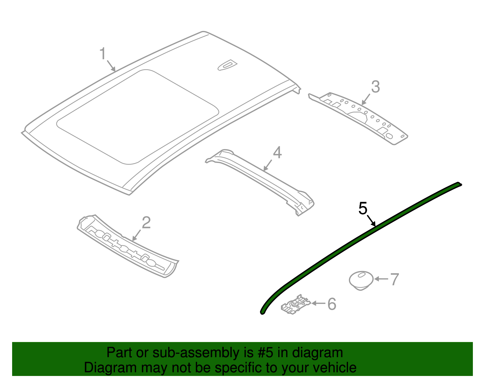 Genuine BMW 51-13-7-414-232 | Roof Molding | FREE Shipping on Most ...