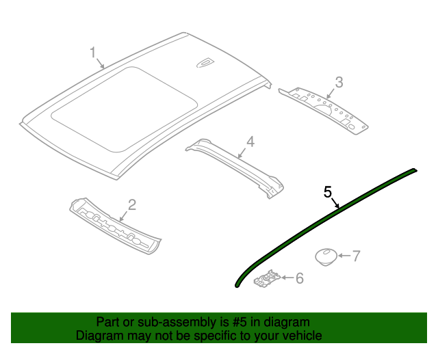 Genuine BMW 51-13-7-414-232 | Roof Molding | FREE Shipping on Most ...