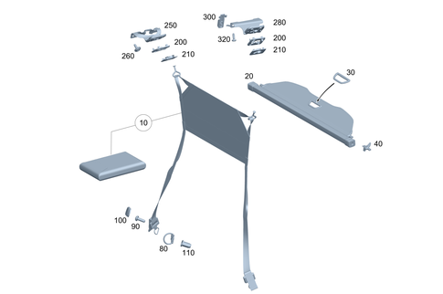 Twin Roller Blinds/Load Compartment Cover for 2024 Mercedes-Benz EQB ...
