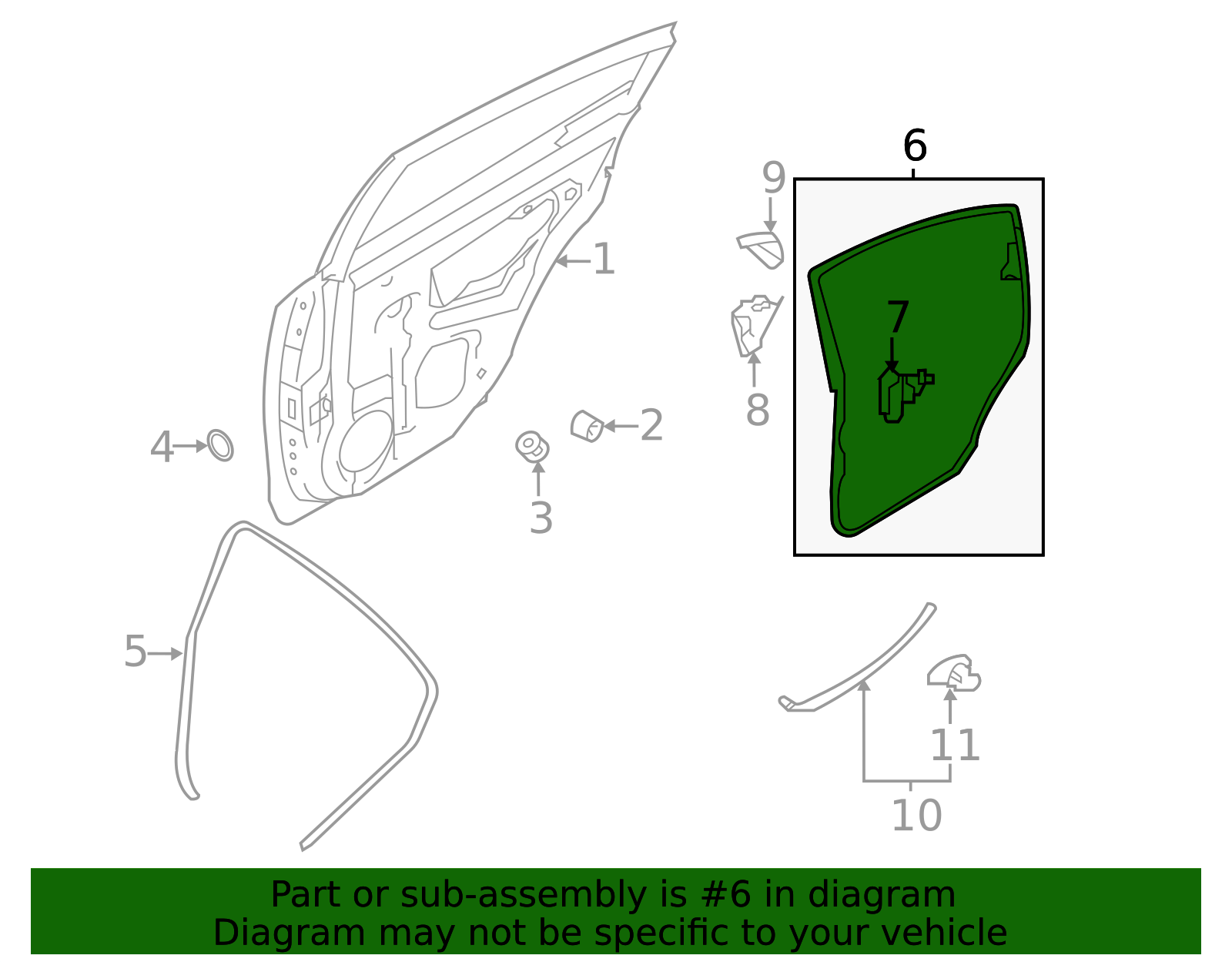 63512AN31A - 2020-2024 Subaru Outback - Door Weather-Strip | Subaru ...