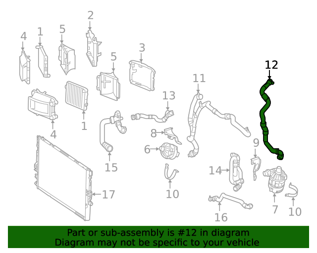 205-501-65-01 - Upper Hose 2019-2021 Mercedes-Benz | Mercedes-Benz USA ...
