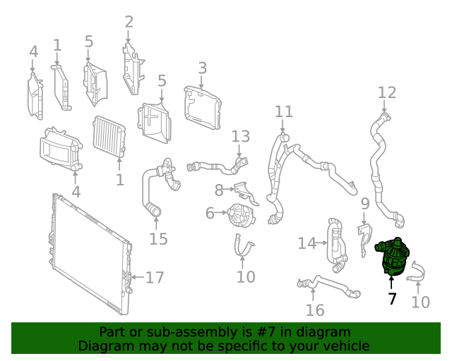 2015-2021 Mercedes-Benz Coolant Pump 000-500-55-00 | Mercedes-Benz Parts