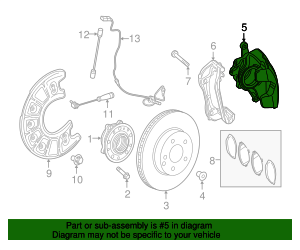 205-421-04-81 - Disc Brake Caliper 2015-2023 Mercedes-Benz ...