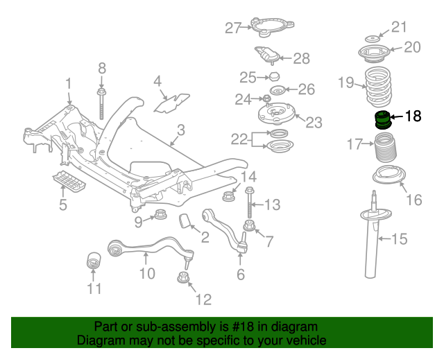 Genuine BMW 31-33-2-283-182 | Strut Bumper | FREE Shipping on Most ...