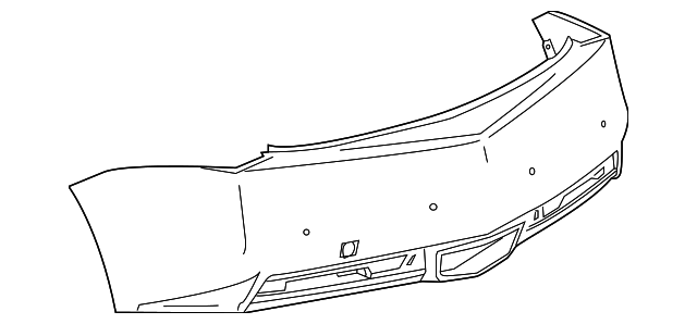 2012-2014 Cadillac CTS Rear Bumper Cover 22816693 | TascaParts.com