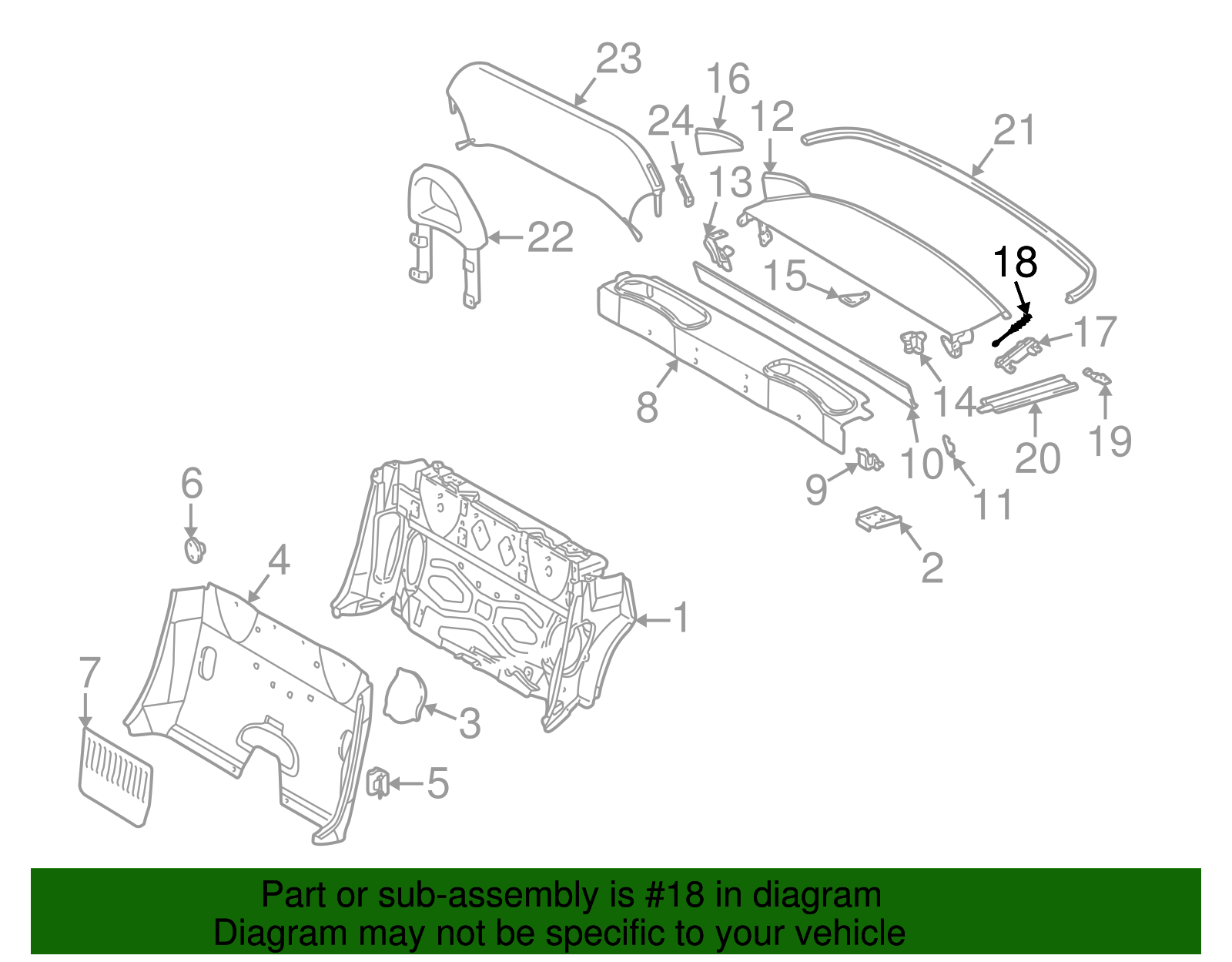 Genuine OEM Hinge Rod | 170-690-04-17-64 | Fits Select 1998-2004 ...