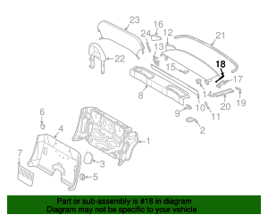 Genuine OEM Hinge Rod | 170-690-04-17-64 | Fits Select 1998-2004 ...