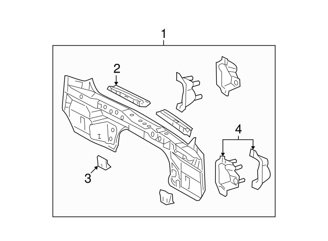 2008-2013 Toyota Highlander Rear Body Panel Upper Bracket 58385-0E030 ...