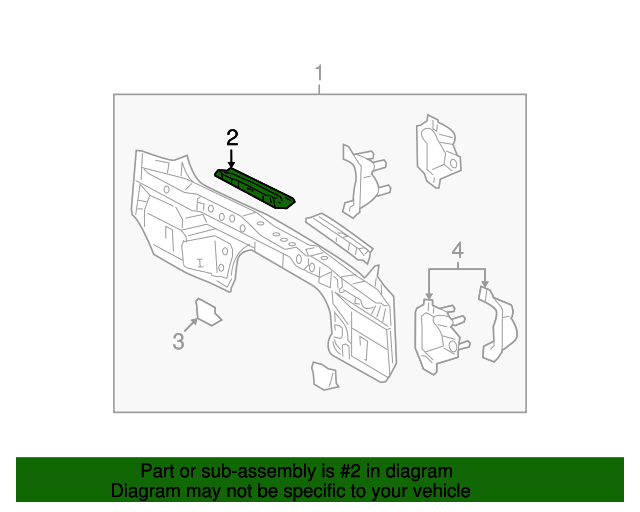 2008-2013 Toyota Highlander Rear Body Panel Upper Bracket 58385-0E030 ...