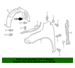 2001-2021 Lexus Fender Liner Grommet 90189-06150 | Genuine Lexus Parts