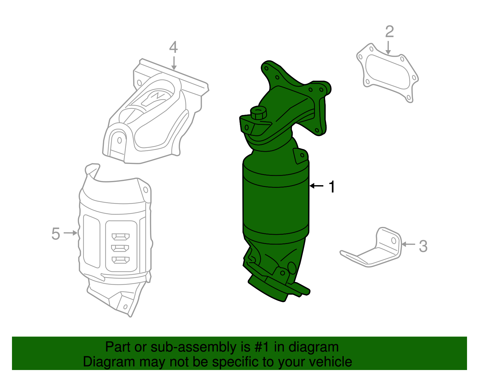 18190-R40-A00 - 2008-2012 Honda Accord - Converter Primary | Honda ...