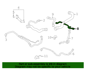 Genuine BMW 17-12-5-A4E-4B8 | Hose Cylinder Head Expansion 171040 ...