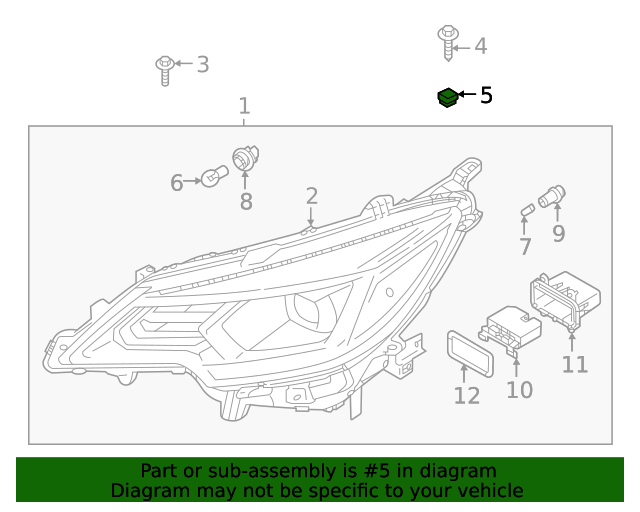 2022-2024 Mitsubishi Lens & Housing Grommet 26399W000P | Mitsubishi ...