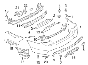 51127183888 - 2009-2019 BMW Impact Bar Gasket (51-12-7-183-888) | BMW ...