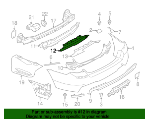 2011-2016 BMW Guide, bottom center 51-12-7-906-845 | AutoNation Parts