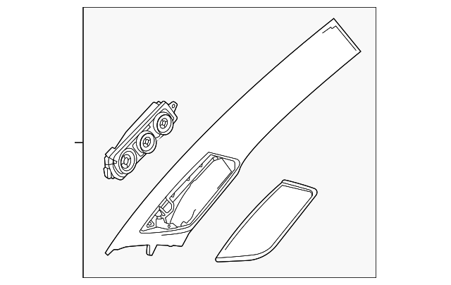 2021-2024 Cadillac Black Driver Side Windshield Garnish Molding ...