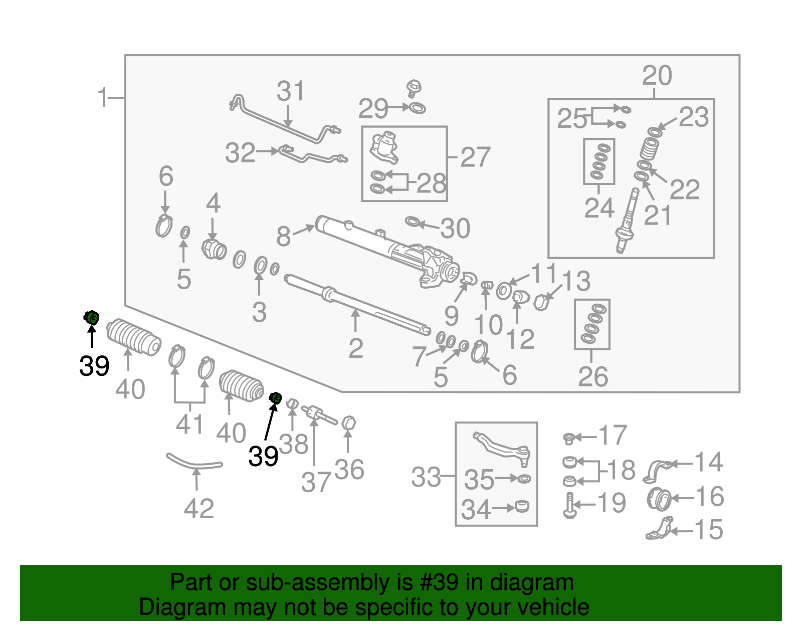 53434-S04-J51 - Inner Tie Rod Clip 1997-2001 Honda CR-V | Honda Parts ...