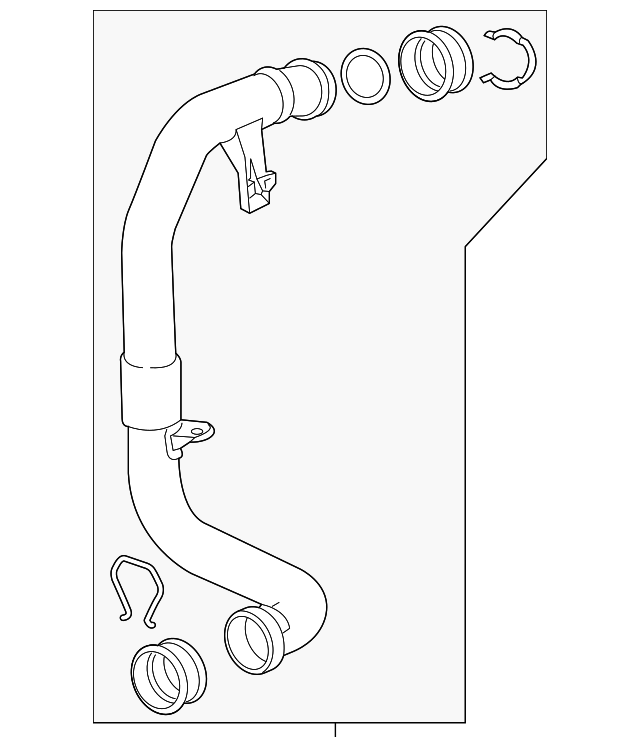 2018-2019 GM Intercooler Outlet Air Tube 84836353 GM | GMPartsDirect.com