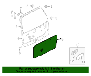 2002-2005 Kia Sedona Water Deflector 0K53A 62850 | QuirkParts
