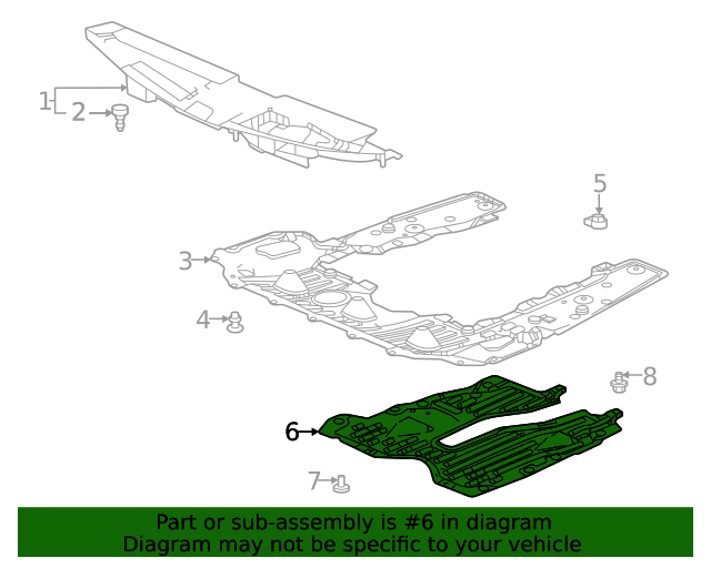 2021-2023 Acura TLX Lower Plate 74112-TGV-A00 | OEM Parts Online