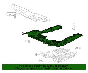 2021-2025 Acura TLX Under Cover 74111-TGV-A00 | OEM Parts Online