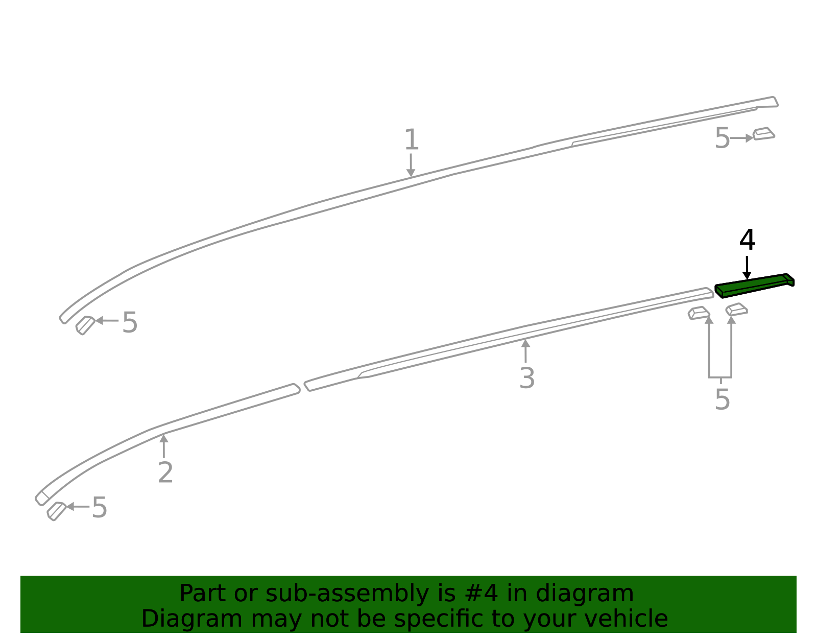2021-2024 Toyota Sienna Drip Molding 75554-08011 | Toyota Parts Center