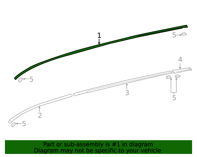 75552-08041 - Drip Molding 2021-2024 Toyota Sienna | Longo Toyota Parts
