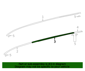 2021-2023 Toyota Sienna Drip Molding 75557-08010 | Toyota Parts Center