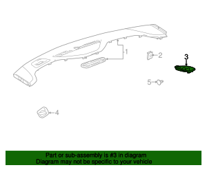 23234118 - Dark Ash Gray Passenger Side Window Defogger Outlet Grille ...