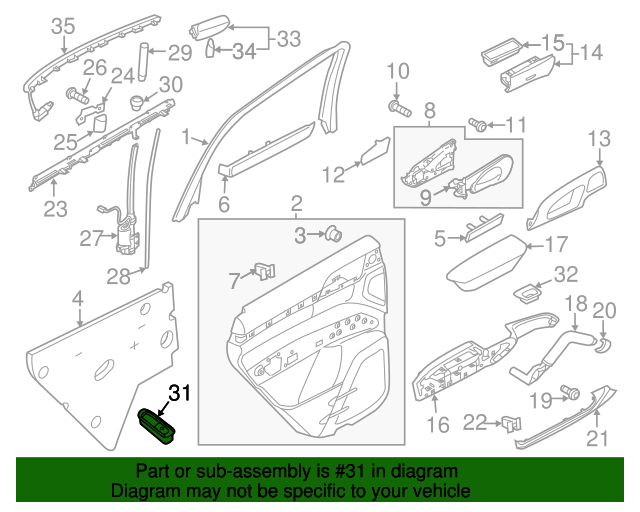 2010-2024 Porsche Window Switch 958-959-855-DML | Gaudin Porsche Parts