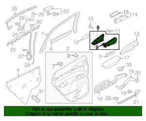 2011-2018 Porsche Cayenne Handle, Inside 958-555-020-03-G0B | Gaudin ...