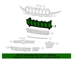 Grille 68507747AB | TascaParts.com