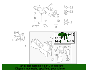 58905-52011-E0 - Lid Assembly 2007-2012 Toyota Yaris | Longo Toyota Parts