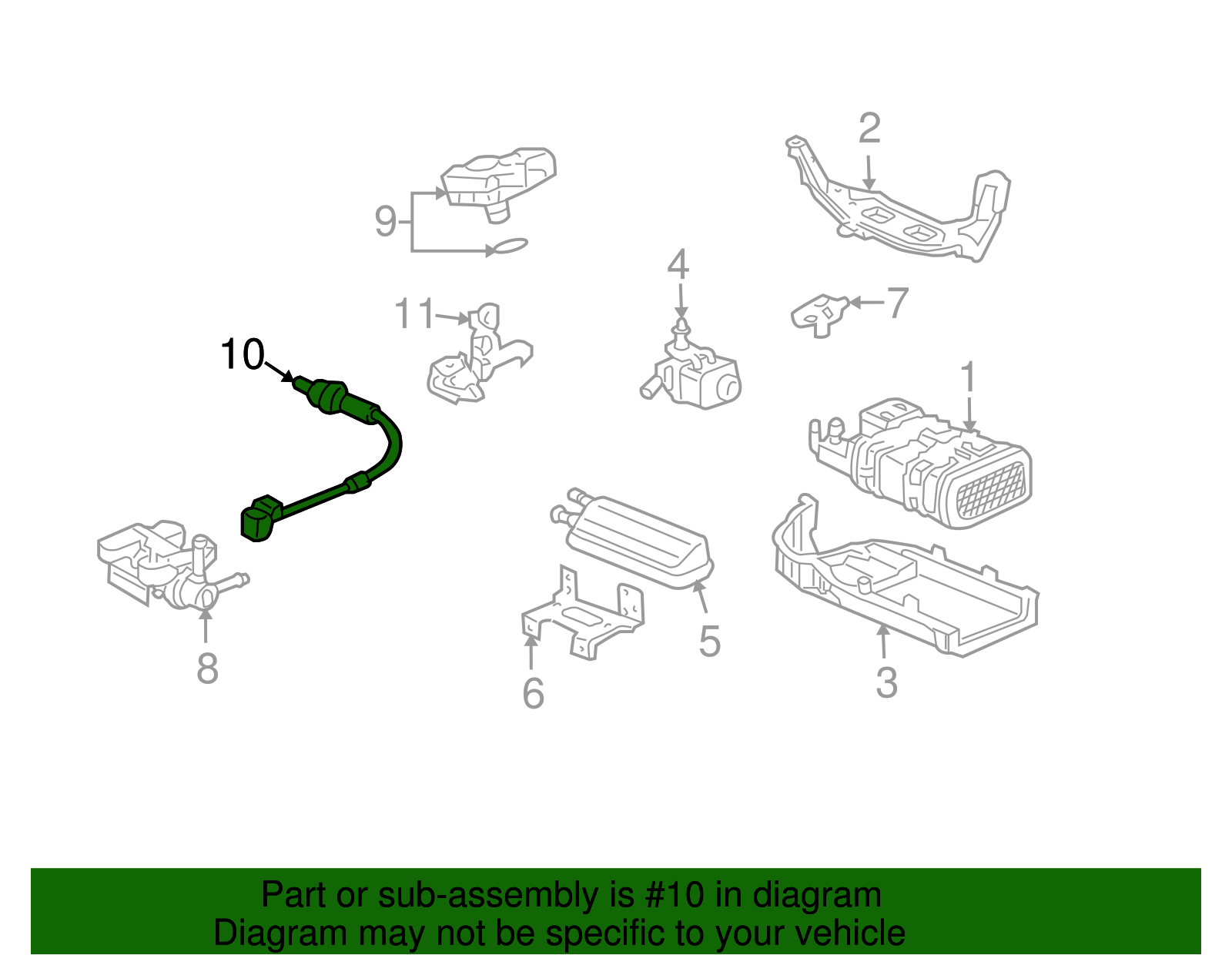 2010-2011 Honda Element Oxygen Sensor 36531-PZD-A02 | OEM Parts Online